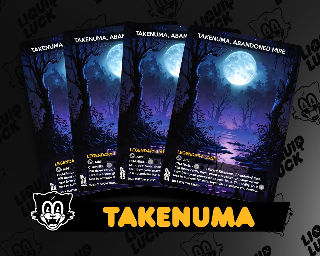 Takenuma, Abandoned Mire anime Watercolor Art Style Full Art Custom MTG ...