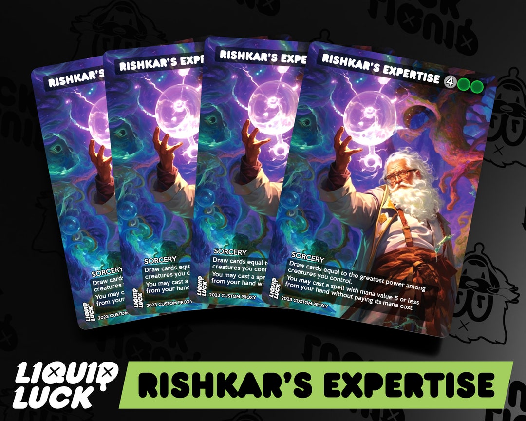 Rishkar's Expertise MTG Proxy Vintage Fantasy Dnd Art Style Custom ...
