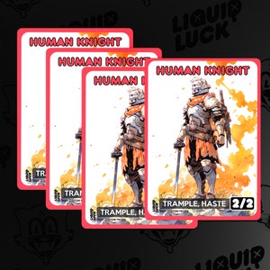 2/2 Red Human Knight MTG Creature Tokens With Trample and Haste Oath of ...