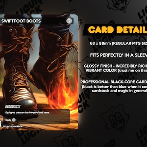 Swiftfoot Boots MTG Proxy Full Art Anime Watercolor Custom Commander ...