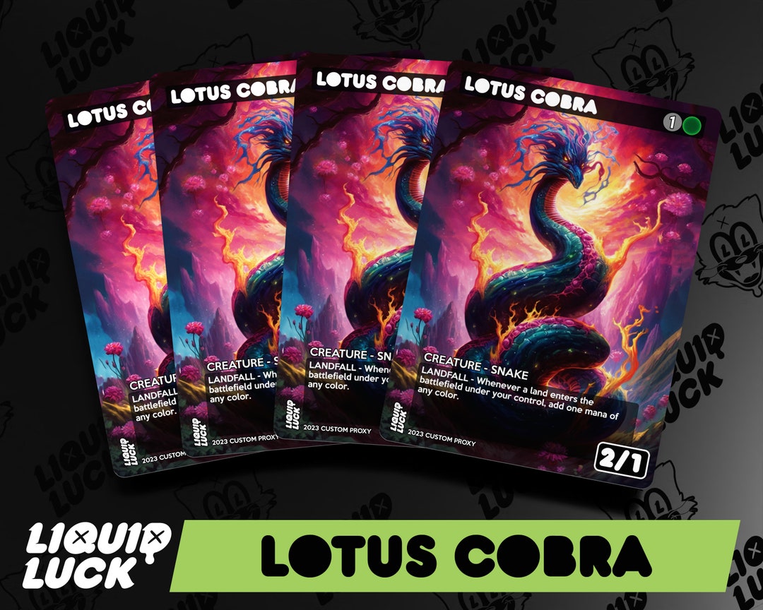 Lotus Cobra MTG Proxy Full Art Anime Watercolor Custom - Etsy
