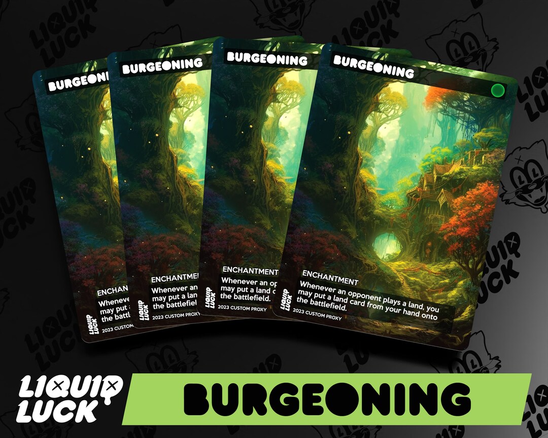 Burgeoning MTG Proxy Vintage Fantasy Art Style Full Art Custom Mtg ...