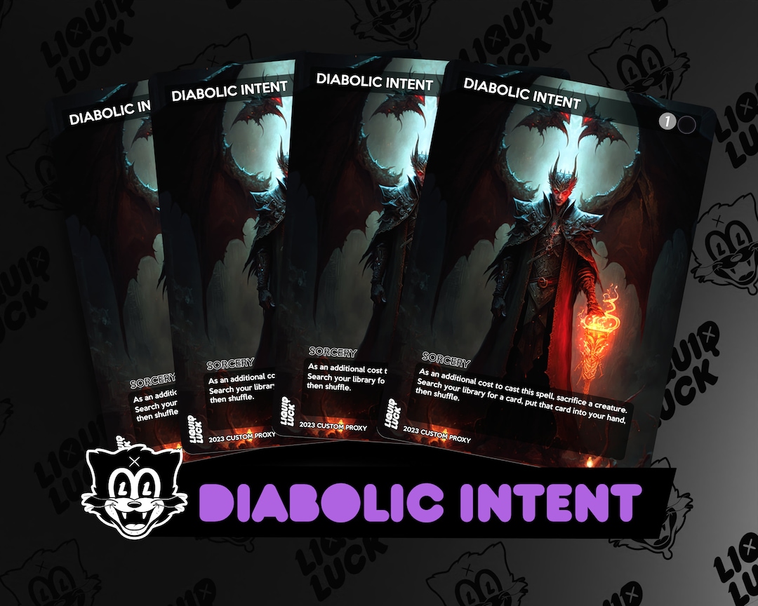 Diabolic Intent Full Art Custom Commander Cards for EDH/CEDH - Etsy