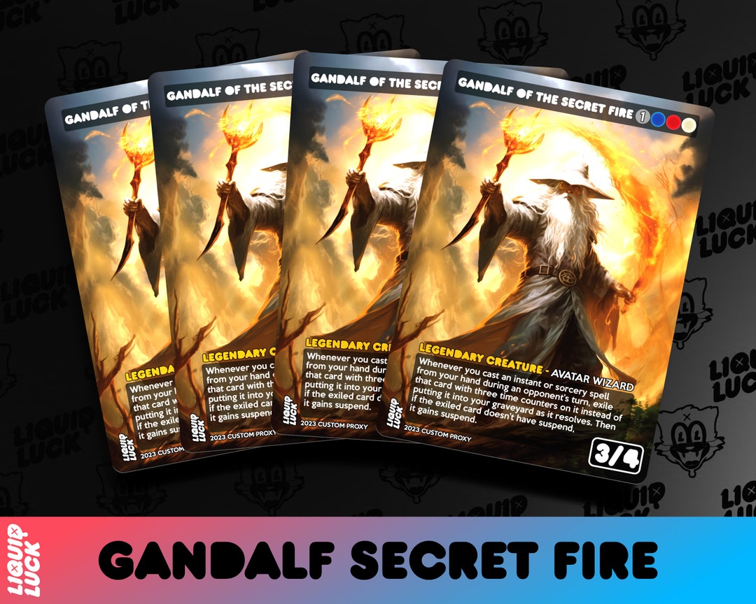 Gandalf of the Secret Fire MTG Proxy MTG LOTR Custom Proxy Cards ...