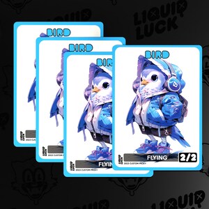 2/2 Blue Bird Creature Token With Flying Created by Swan Song Full Art ...