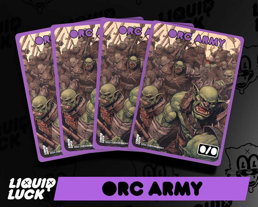 0/0 Orc Army Creature Token for Amass Orcs in LOTR Orcish Bowmasters ...