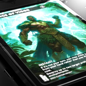 Force of Vigor MTG Proxy Vintage Fantasy Dnd Art Style Custom Proxies ...