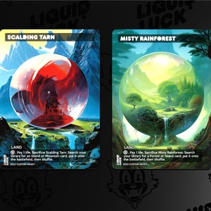 Proxy Fetch Lands Set Fantasy Crystal Ball MTG LOTR Proxy Fetch Lands ...