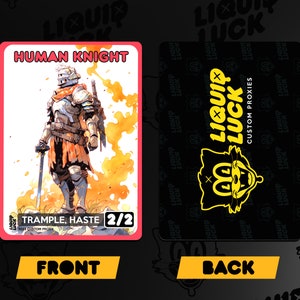 2/2 Red Human Knight MTG Creature Tokens With Trample and Haste Oath of ...