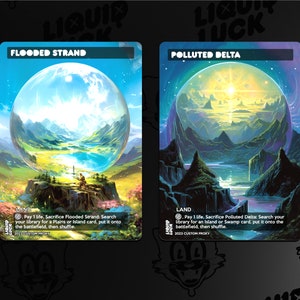 Proxy Fetch Lands Set Fantasy Crystal Ball MTG LOTR Proxy Fetch Lands ...