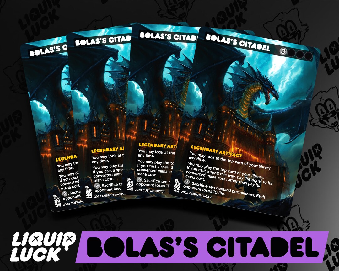 Bolas's Citadel MTG Proxy Vintage Fantasy Art Style Full Art Custom ...