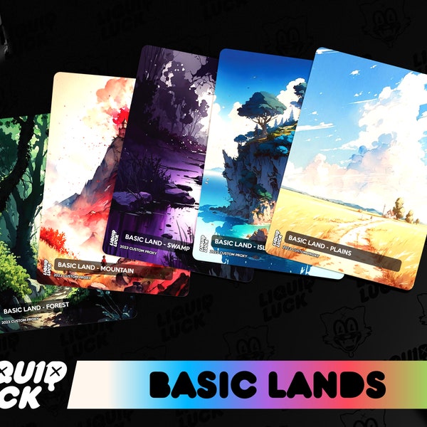 Mtg Custom Basic Lands - Etsy