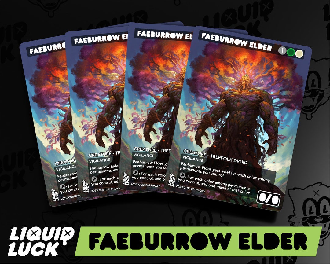Faeburrow Elder MTG Proxy Vintage Fantasy Dnd Art Style Custom Alter Proxies Perfect for ...