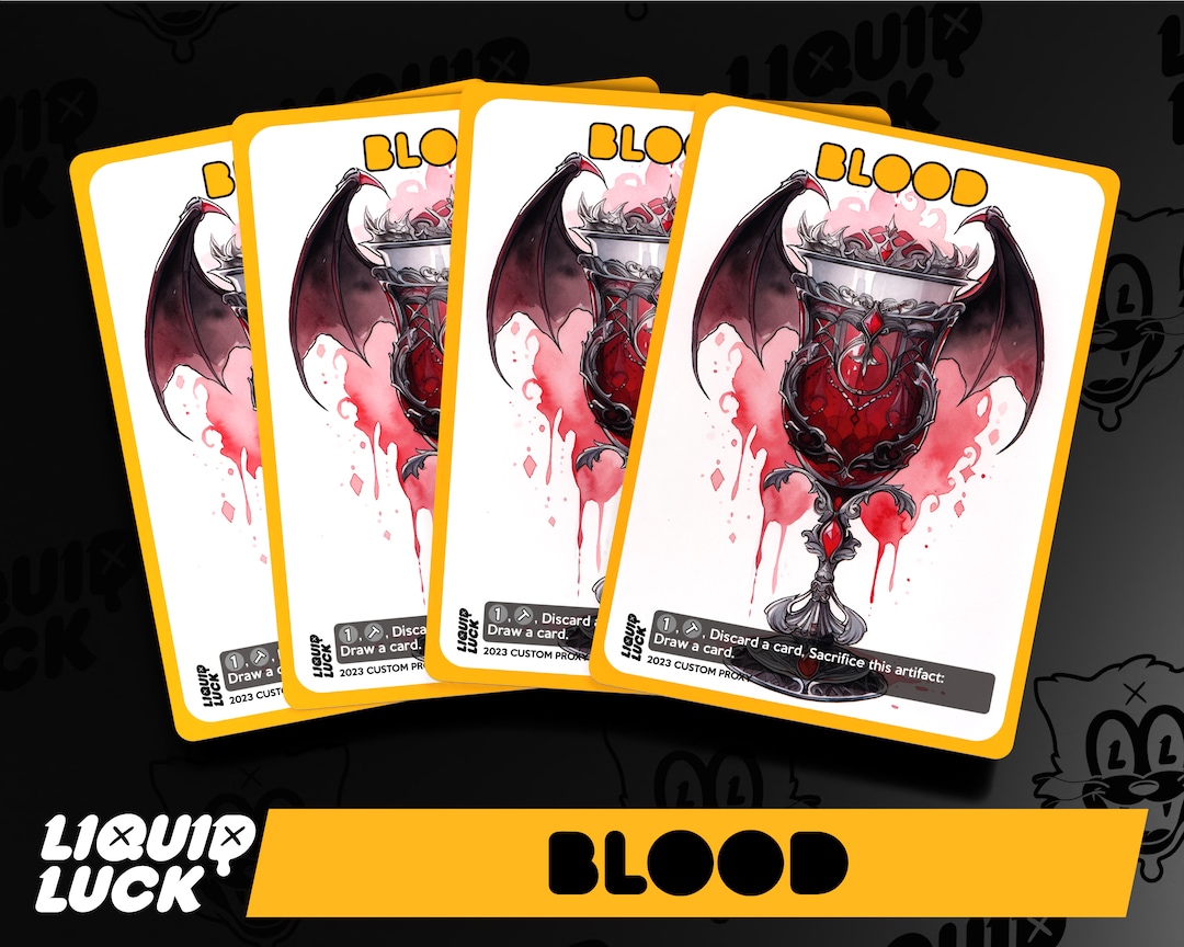 Blood Token Artifact MTG Tokens Edgar Markov Vampires Custom Tokens for ...