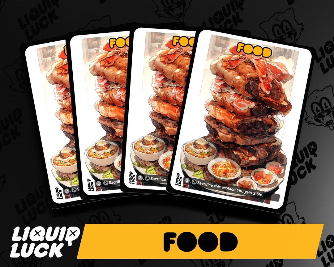 Food MTG Tokens Full Art Custom Tokens / Commander Cards for EDH/CEDH ...