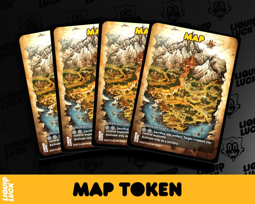 Map Artifact Token for Lost Caverns of Ixalan Full Art Custom MTG ...