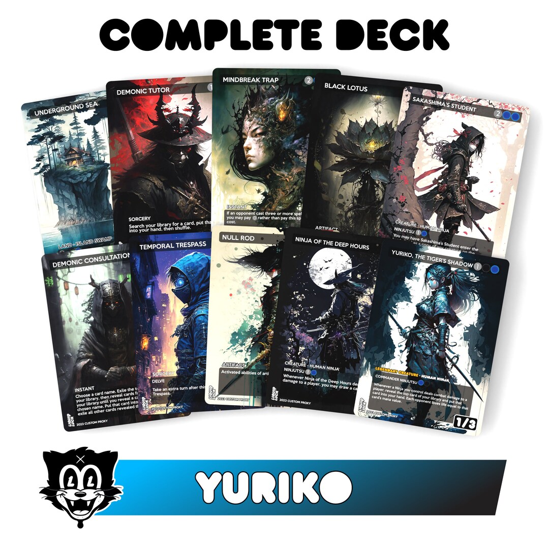 Yuriko, the Tiger's Shadow MTG Gifts Complete Commander Proxy Deck cedh ...