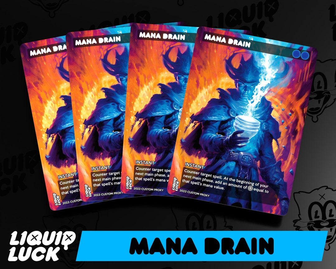 Mana Drain MTG Proxy Re-imagined Vintage Fantasy Dnd Art Style Custom Proxies Perfect for ...