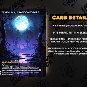Takenuma, Abandoned Mire anime Watercolor Art Style Full Art Custom MTG ...