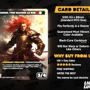Isshin, Two Heavens as One MTG Proxy Vintage Fantasy Art Style Custom ...