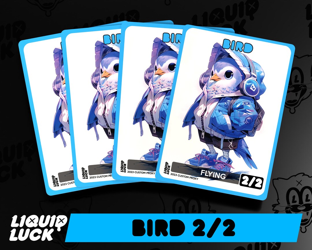 2/2 Blue Bird Creature Token With Flying Created by Swan Song Full Art ...