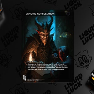 Demonic Consultation MTG Proxy Full Art Custom Commander Cards for EDH ...