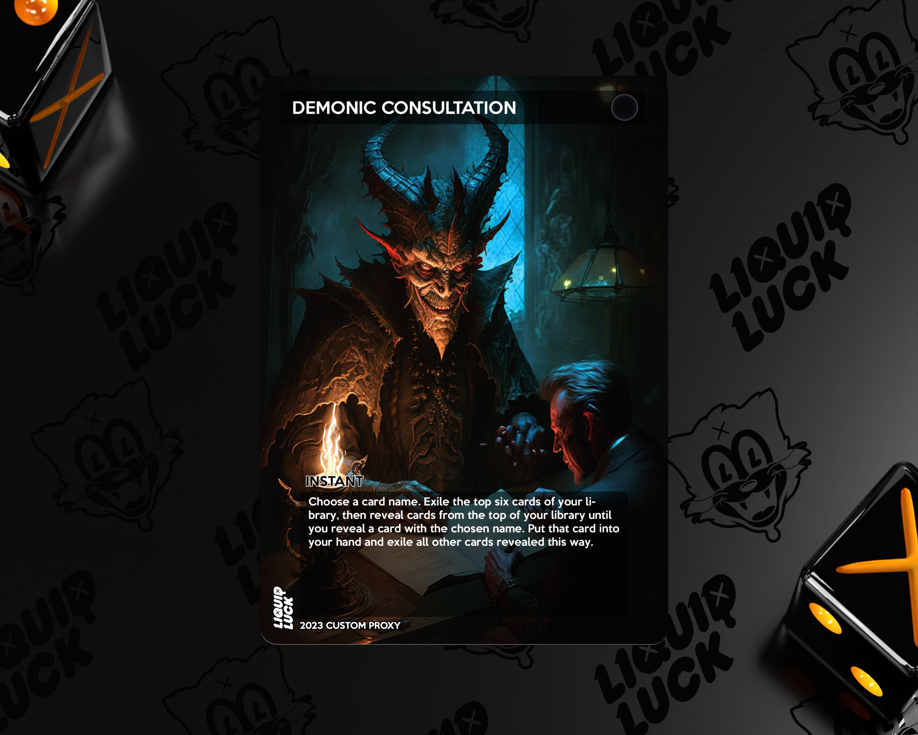 Demonic Consultation MTG Proxy Full Art Custom Commander - Etsy
