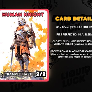 2/2 Red Human Knight MTG Creature Tokens With Trample and Haste Oath of ...