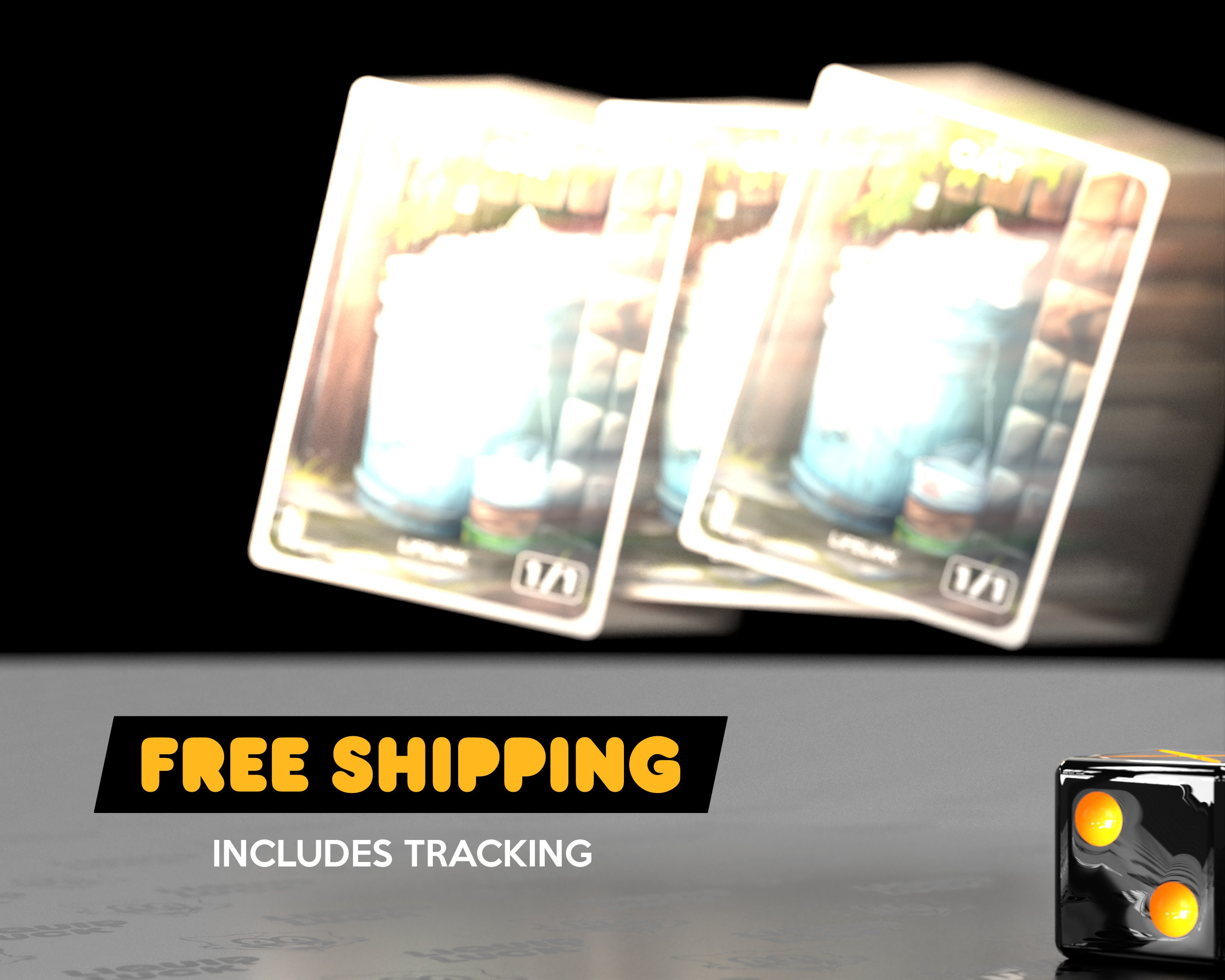 1/1 White Cat MTG Tokens Full Art Custom Tokens / Commander - Etsy