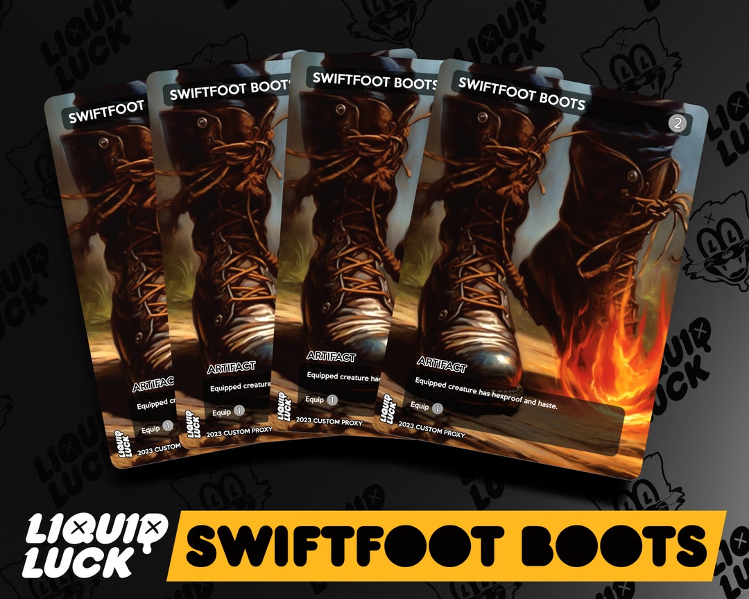 Swiftfoot Boots MTG Proxy Full Art Anime Watercolor Custom Commander ...