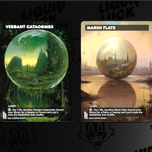 Proxy Fetch Lands Set Fantasy Crystal Ball MTG LOTR Proxy Fetch Lands ...