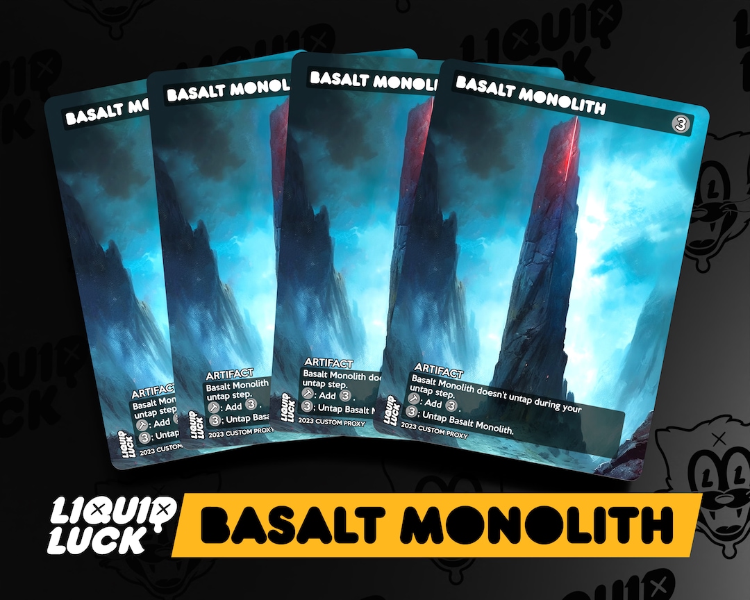 Basalt Monolith MTG Proxy Re-imagined Vintage Fantasy Art Style Custom ...