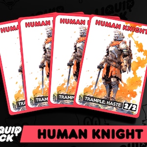 2/2 Red Human Knight MTG Creature Tokens With Trample and Haste Oath of ...