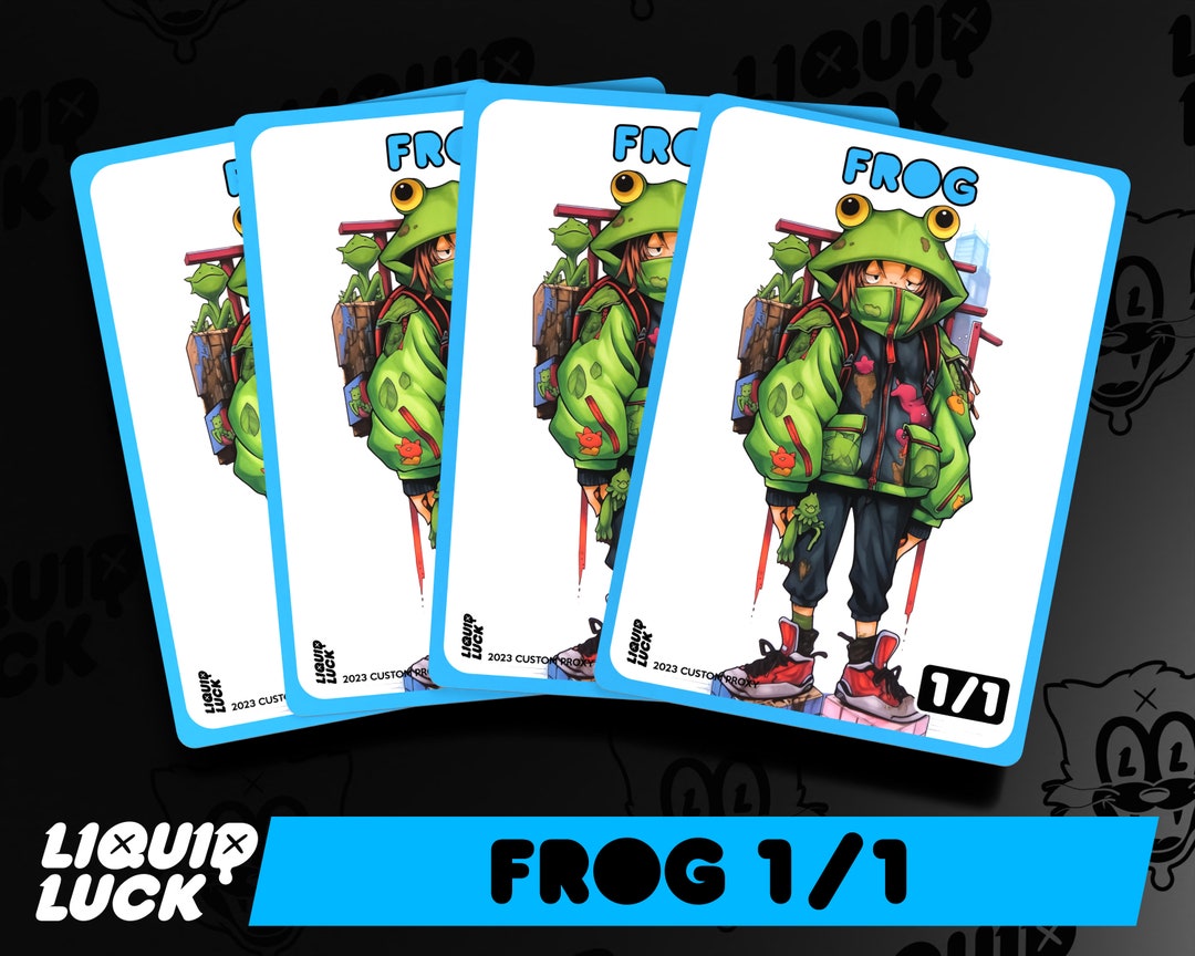 1/1 Blue Frog Creature Token Full Art Custom MTG Tokens / Commander ...