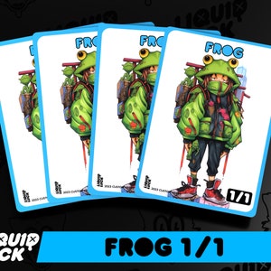 1/1 Blue Frog Creature Token Full Art Custom MTG Tokens / Commander ...