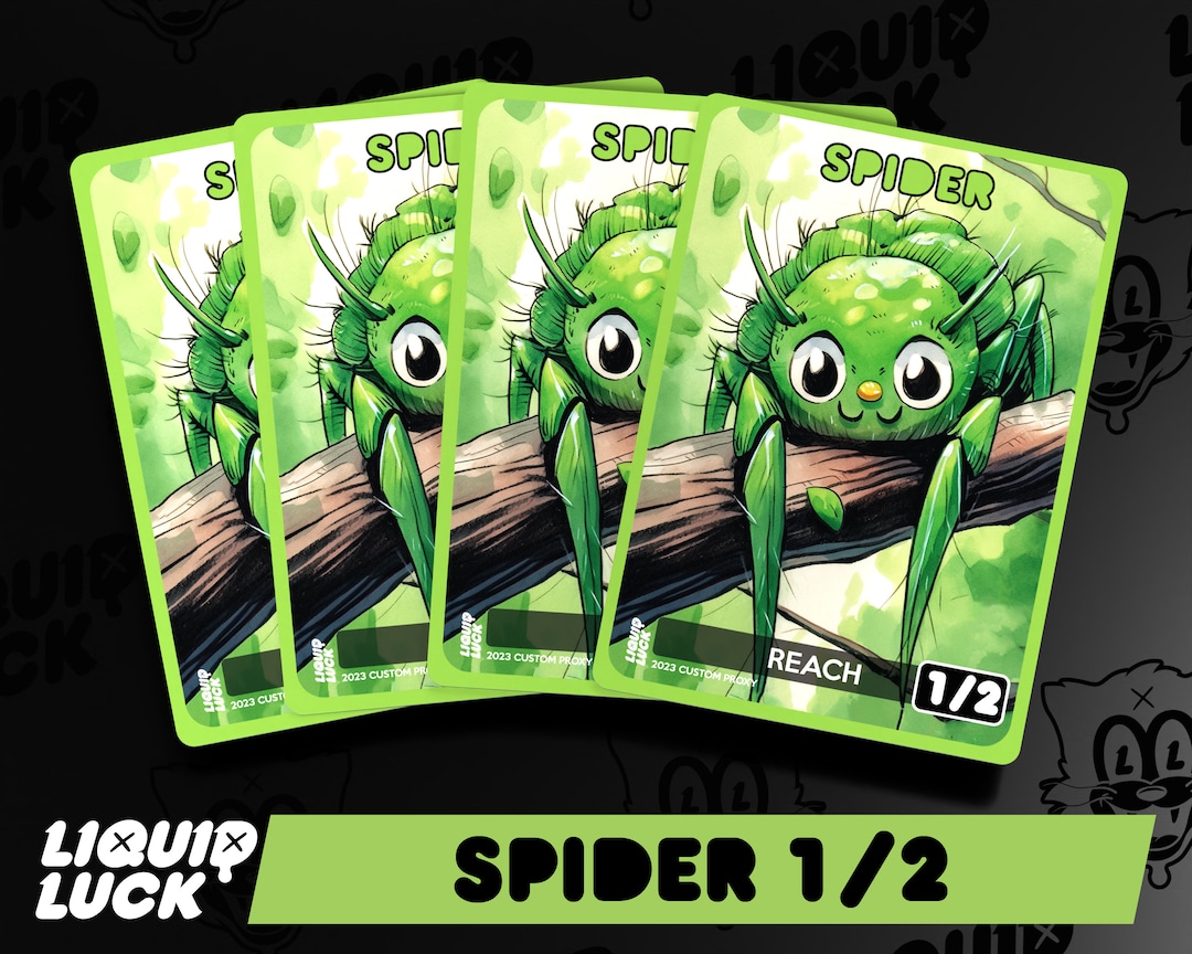 1/2 Green Spider MTG Creature Tokens With Reach Ishkanah, Grafwidow ...