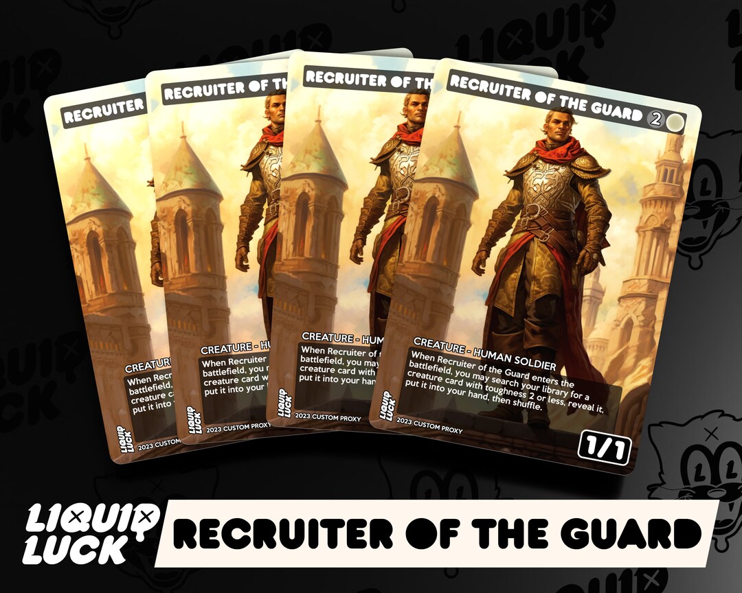Recruiter of the Guard MTG Proxy Vintage Fantasy Art Style Full Art ...