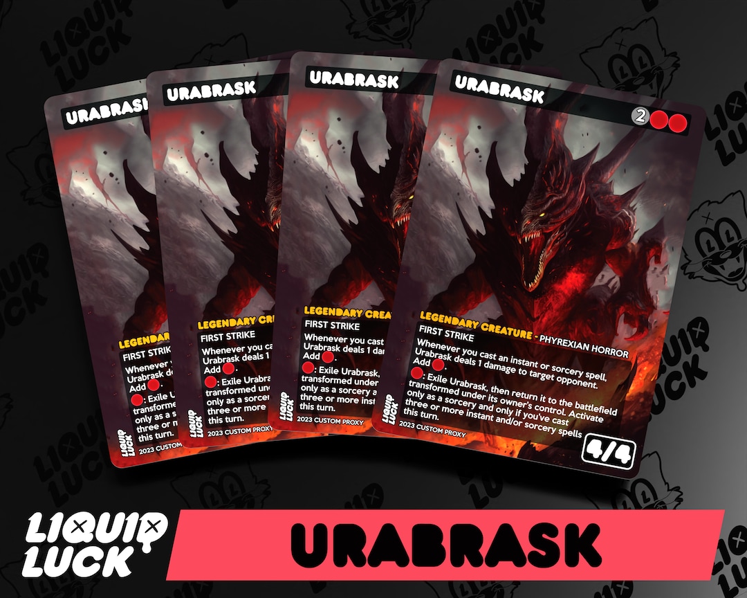 Urabrask /// the Great Work MTG Proxy Full Art Vintage Fantasy Style ...
