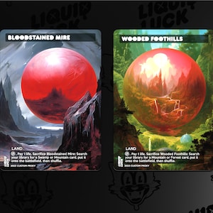 Proxy Fetch Lands Set Fantasy Crystal Ball MTG LOTR Proxy Fetch Lands ...