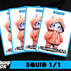 1/1 Blue Squid Creature Token With Islandwalk Created by Chasm Skulker ...