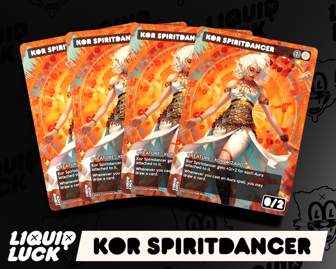 Kor Spirit Dancer MTG Proxy Vintage Fantasy Art Style Full Art Custom ...