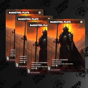 Darksteel Plate MTG Proxy Full Art Anime Watercolor Custom Commander ...