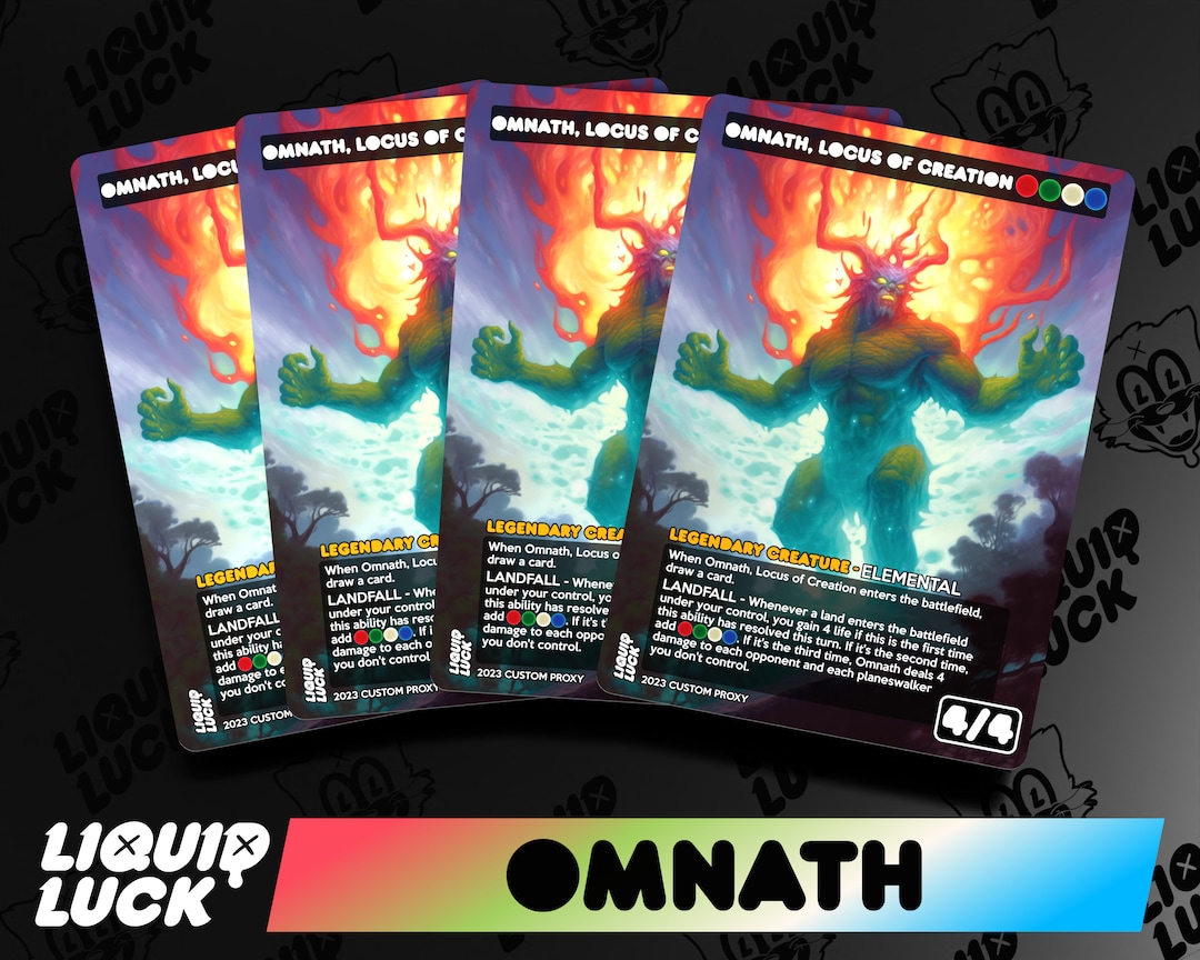Omnath Locus Of Creation Mtg Proxy Futuristic Sci Fi Fantasy Art Style Full Art Custom