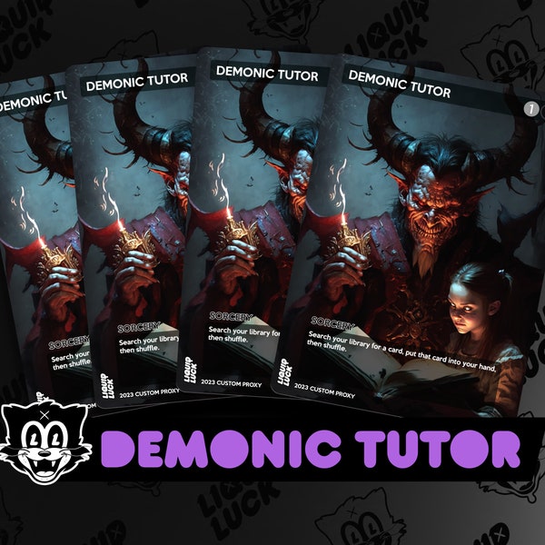 Mtg Proxy Demonic Tutor - Etsy