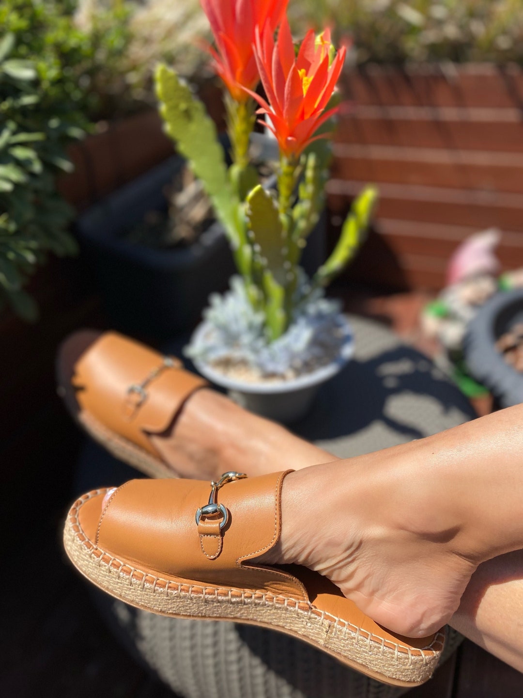 Leather %100 Espadrille Slipper - Etsy