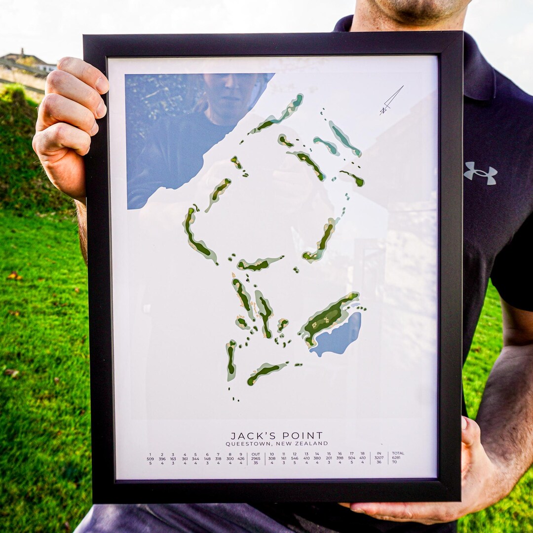 Any Golf Course Map Illustration for Any Course. Illustration Print ...