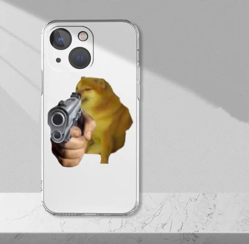 Funny Cheems Emojis Transparent Custom Printed Pattern Phone Cases ...