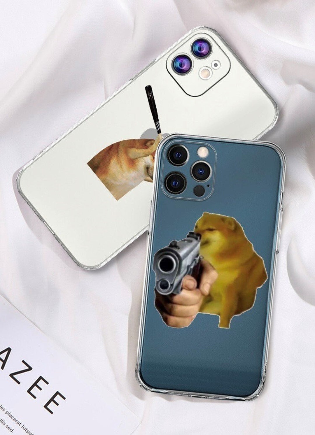 Weird Cheems Emojis Transparent Personalized Printed Pattern - Etsy ...