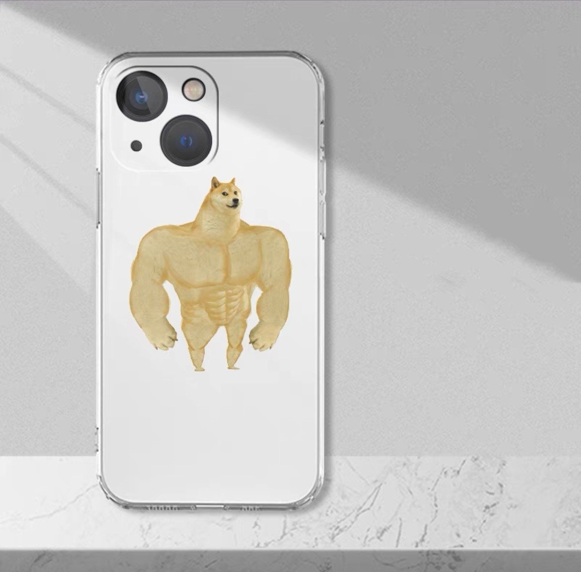 Funny Cheems Emojis Transparent Custom Printed Pattern Phone Cases ...