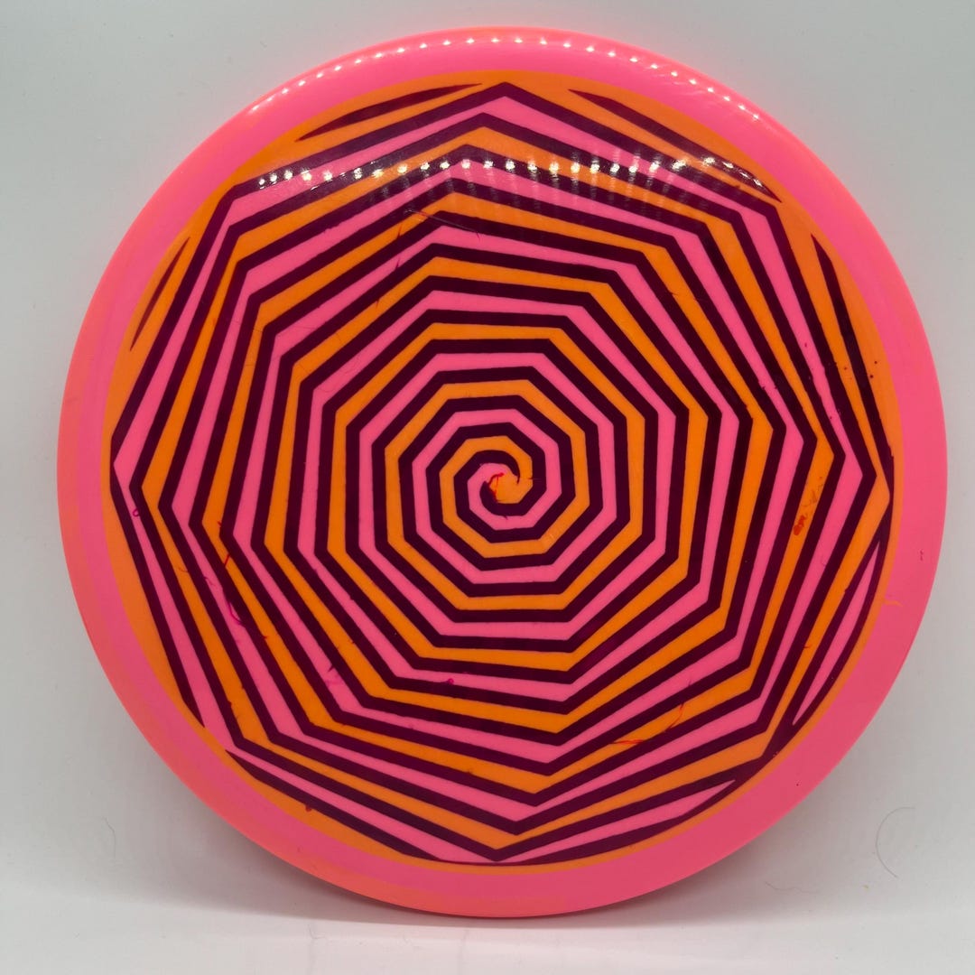 Custom Dyed Innova Star Mako 3 Pink and Orange Spiral Op Illusion ...